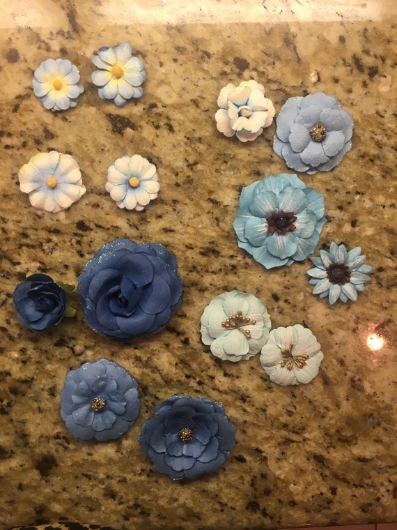 Cochlear Implant Decor Blue Flowers | Etsy