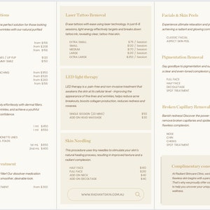 Minimalist Trifold Brochure Pamphlet, Editable Template for Skincare ...