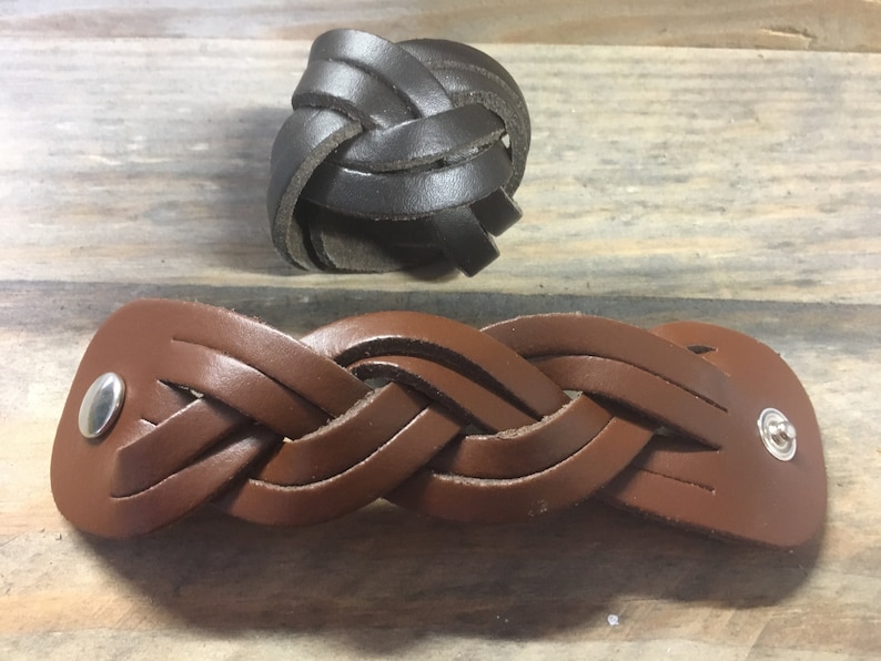 Leather Scout Woggle Double Plaited Leather Woggle With Press Stud - Etsy
