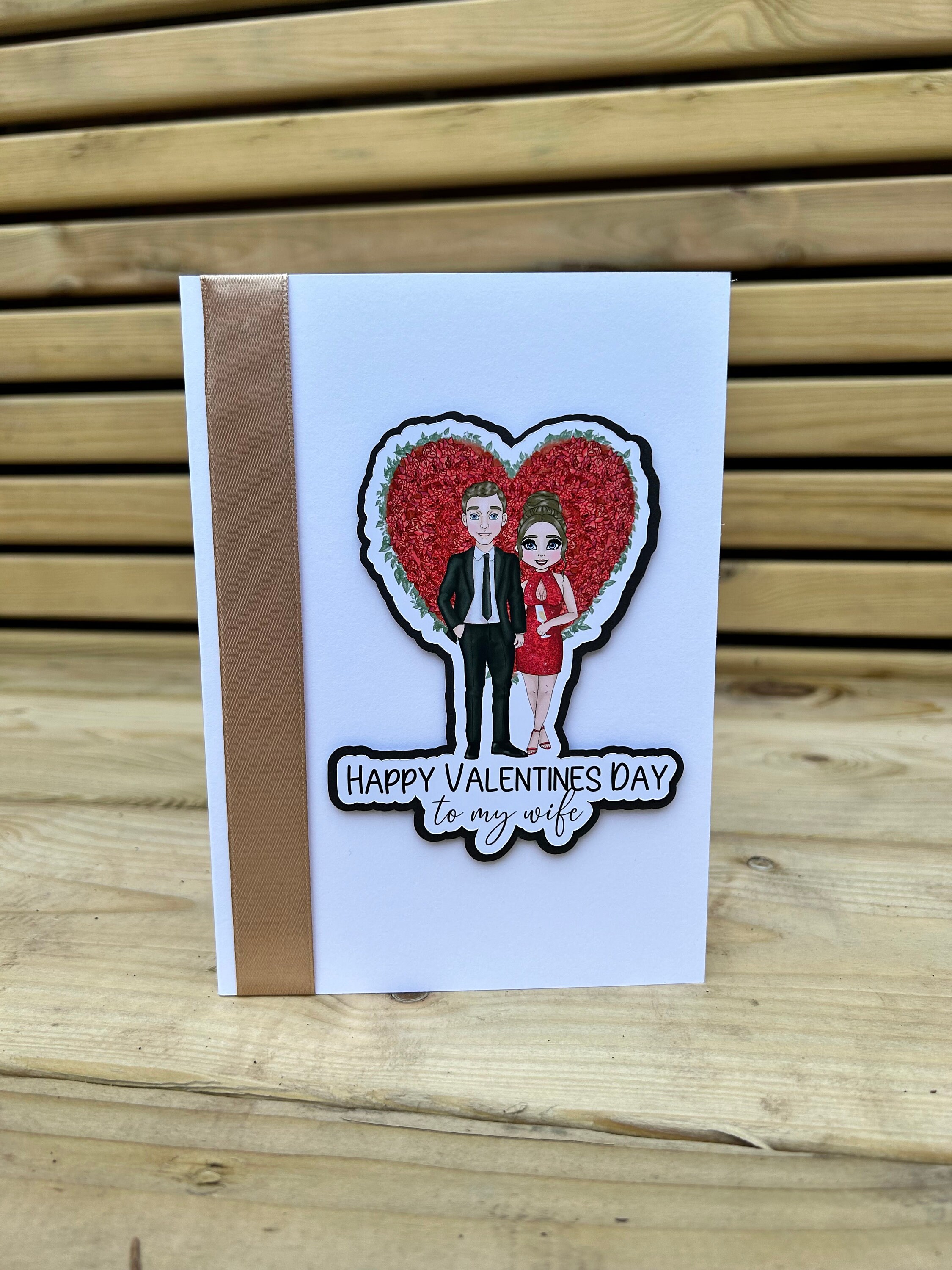 Personalised Dolly Valentines Day Card/ Valentines Couple Card ...