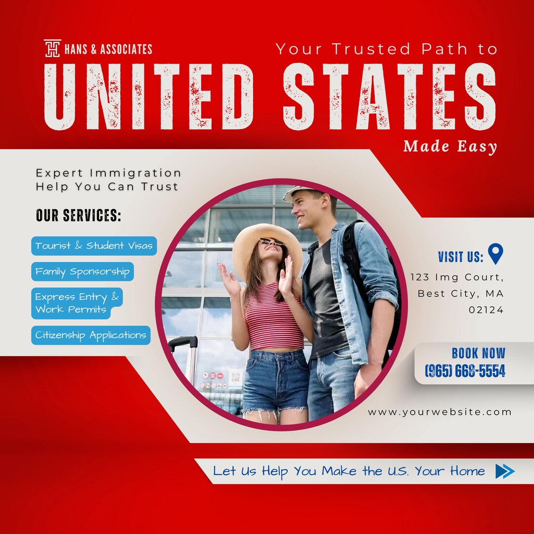 Immigration Service Template U.S. CITIZENSHIP Digital Flyer 4 Immigration Attorney Visa ...