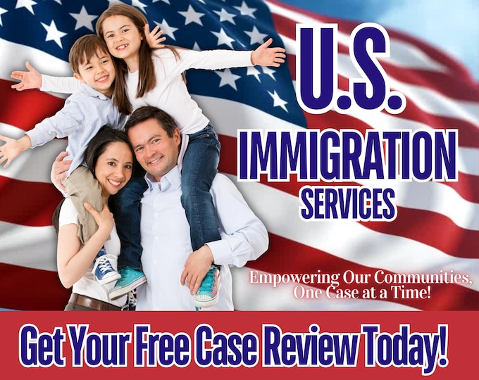 Immigration Service Flyer – Editable Canva Template for US Visa Lawyers ...