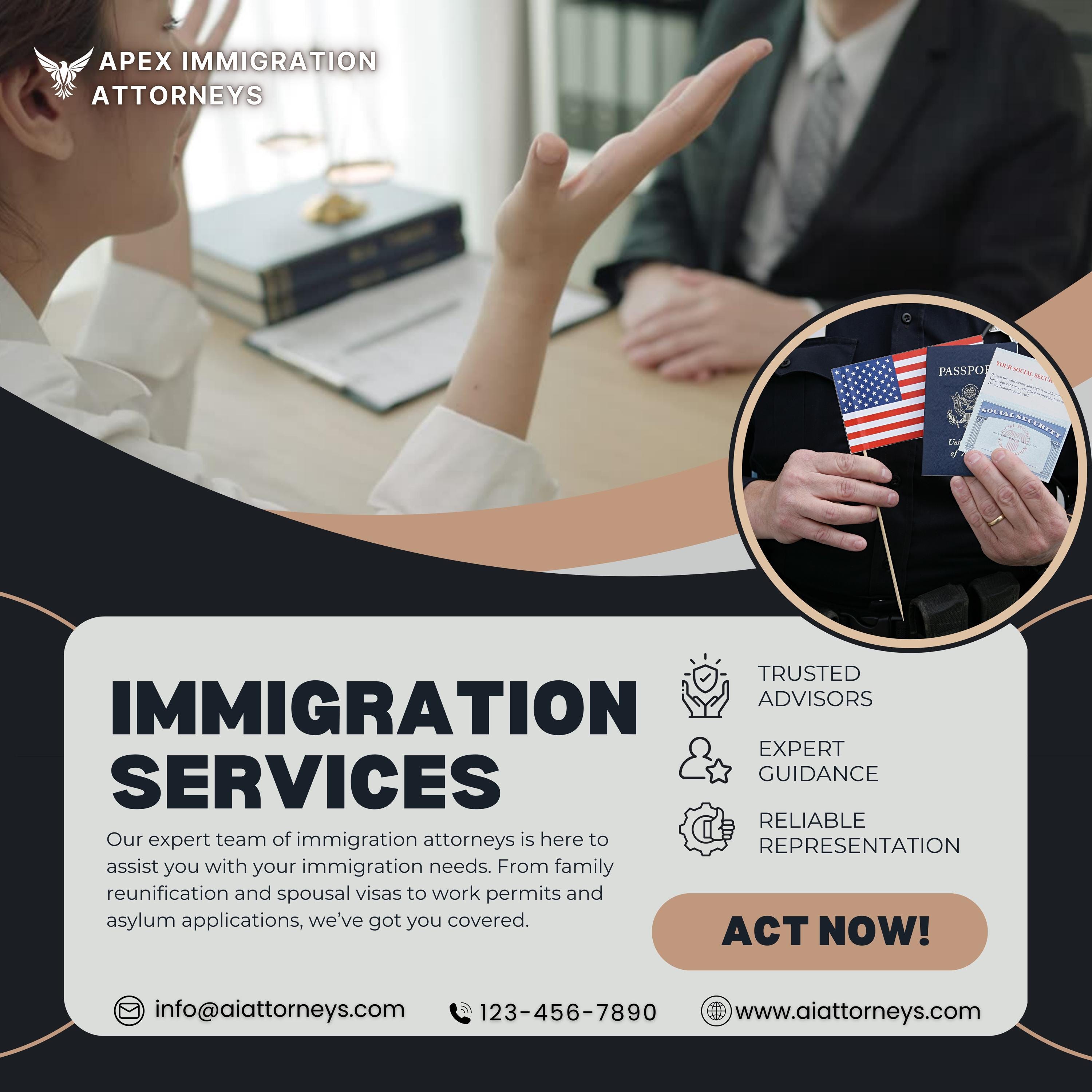 Immigration Law Firm Social Media Ad – Editable Canva Consultation ...