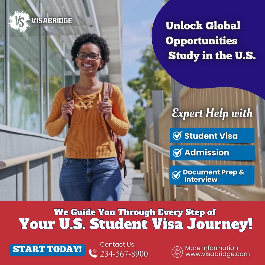 US Student Visa Canva Template Bundle – Editable Digital Download for ...