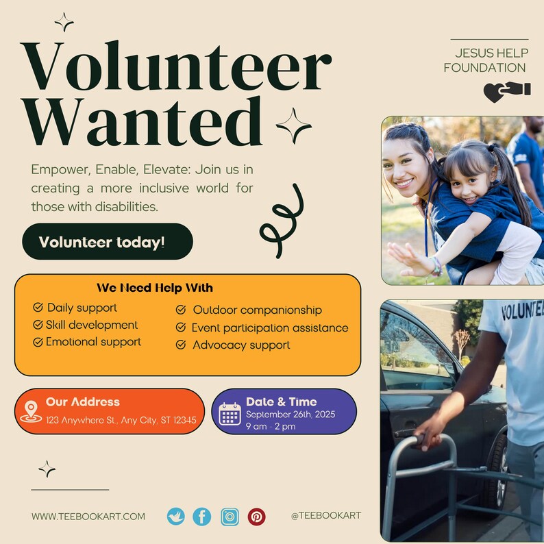 Volunteer Flyer Templates for Affordable Home Building & Community ...
