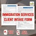 Bilingual Immigration Intake Form: English & Spanish, Editable Canva ...