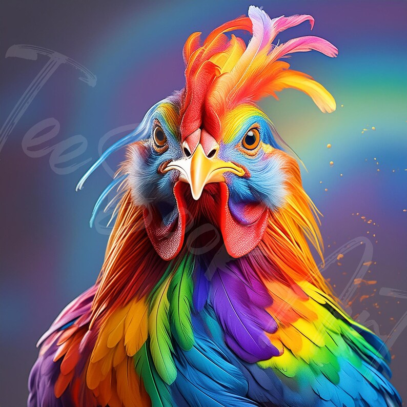 LGBT Pride Rainbow Chicken Clipart – PNG & JPEG for Artists, Crafters ...