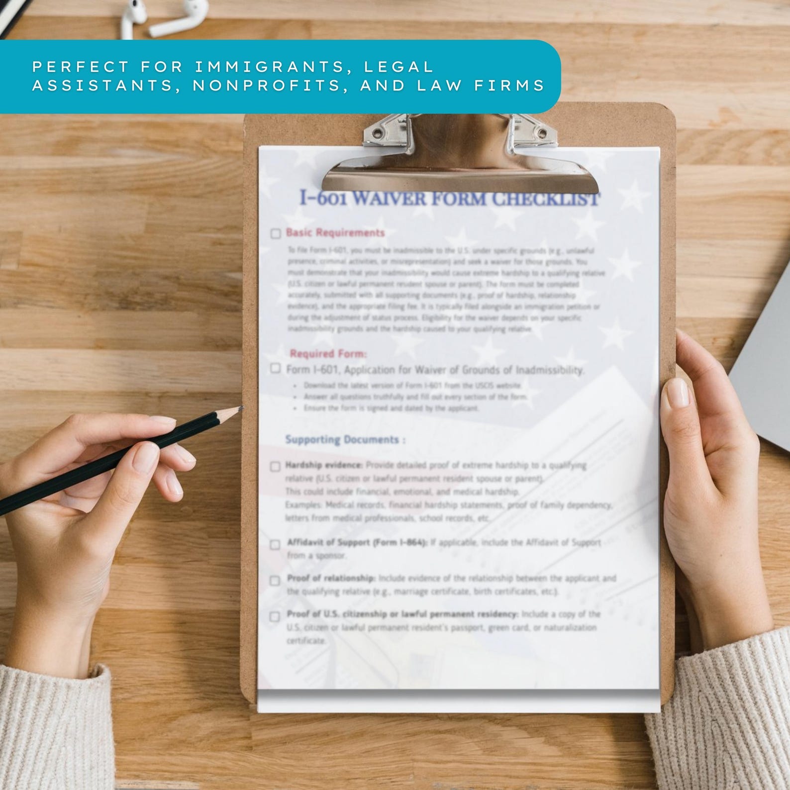 I-601 Waiver Checklist: USCIS Form Prep Guide (digital Download) - Etsy