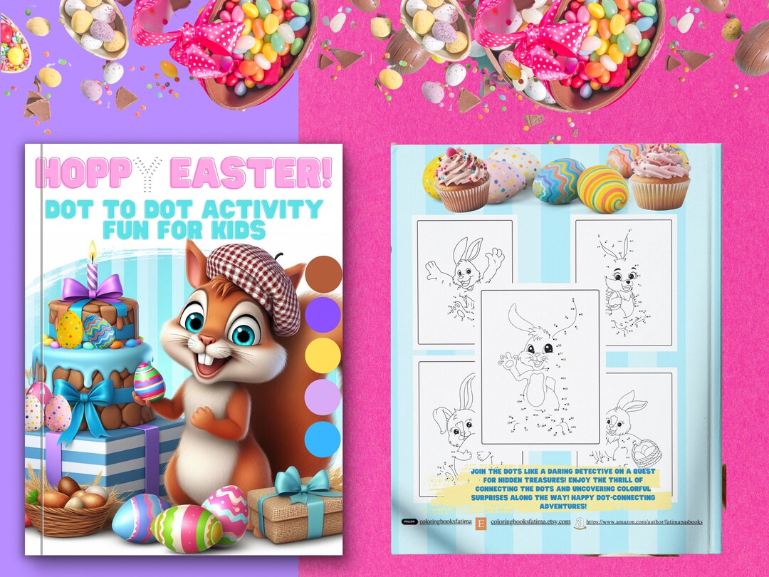 Hoppy Easter Dot-to-dot Activity Book for Kids 4-9 - Etsy