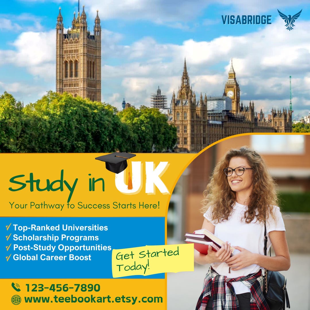 Student Visa Service Templates| Travel Marketing Post Canva Editable ...