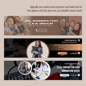 Linkedin Banner Templates for Lawyers – 3 Editable Canva Designs ...