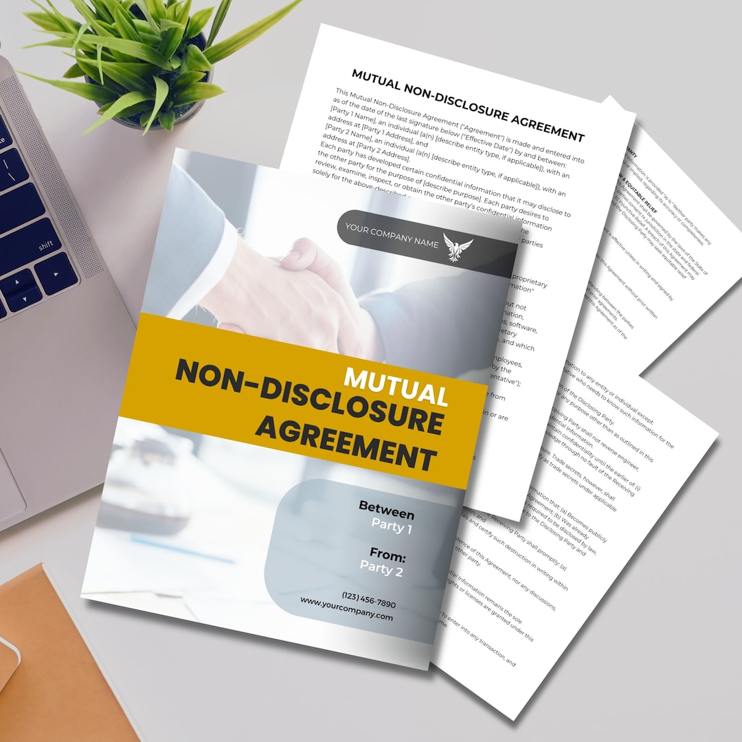 Editable Mutual NDA Template | Legal Document Template | Small Business ...