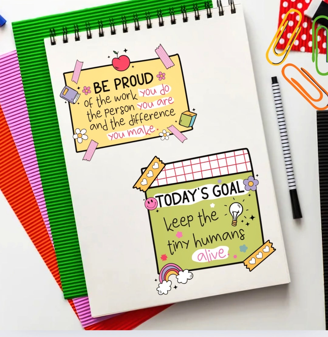 Teacher Inspiring Reminders Sticker Sheet 4 Stickers 1 Sheet, Book ...