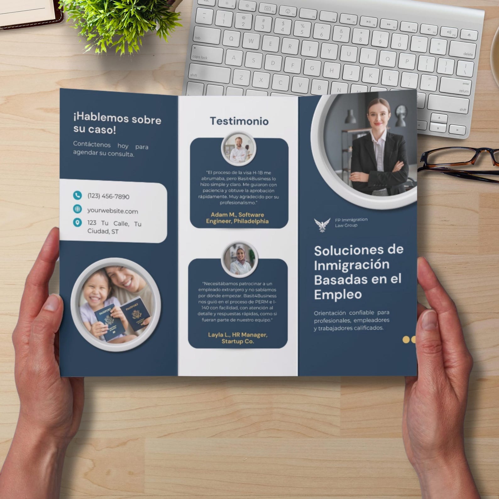 Bilingual Immigration Law Brochure Template: Editable Attorney Flyer ...