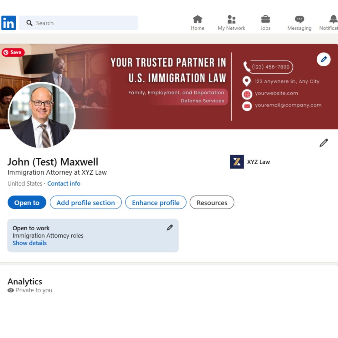 Law Firm Linkedin Banner Template Canva Editable | Attorney ...