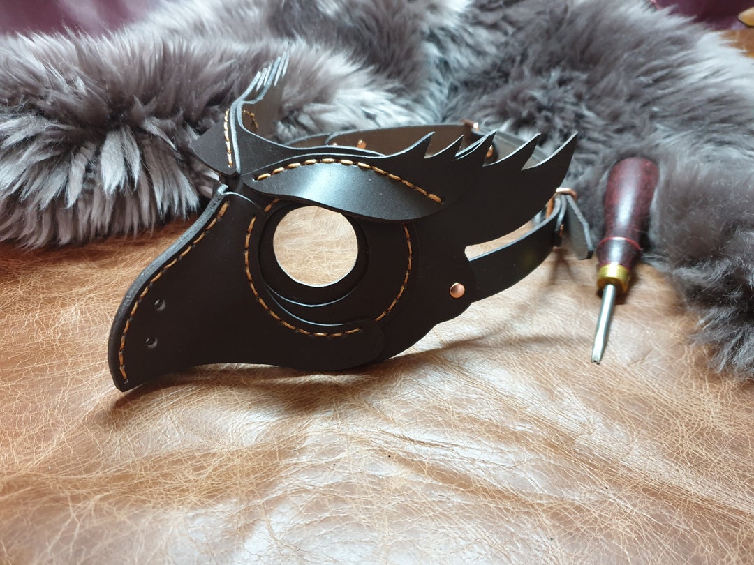 Steampunk Handmade Hand Stitched Genuine Leather Owl Bird Eye Mask - Etsy