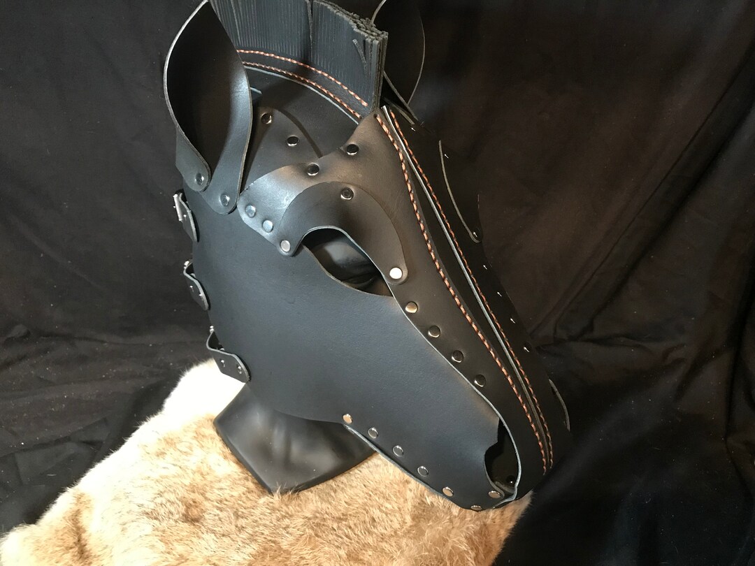 Genuine Leather Handmade Horse Pony Mask Pony Hood Custom Leather ...