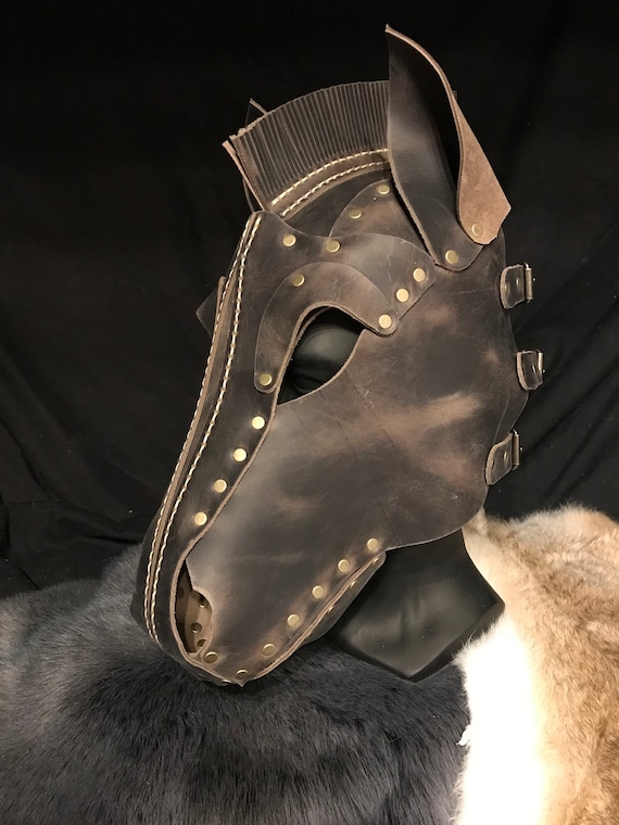 Genuine Leather Handmade Horse Pony Mask Petplay Pet Play | Etsy