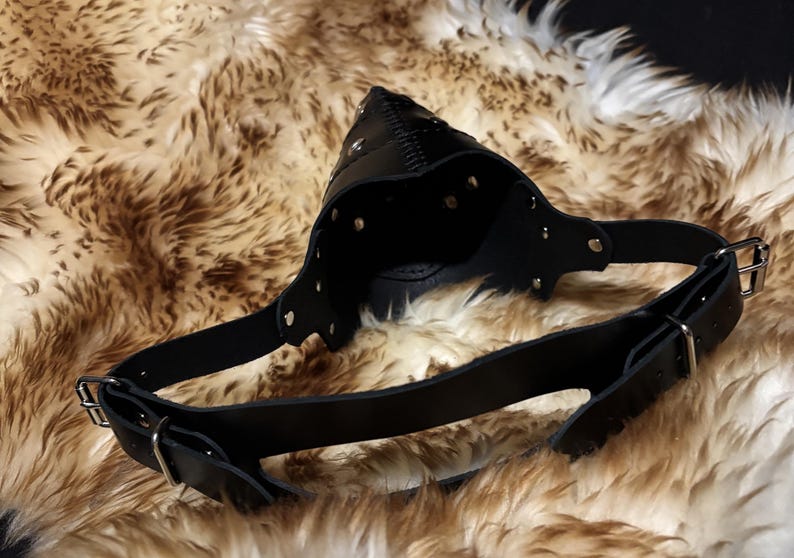 Ready to Ship Shiny Black Plague Doctor Beak Face Mask Costume ...