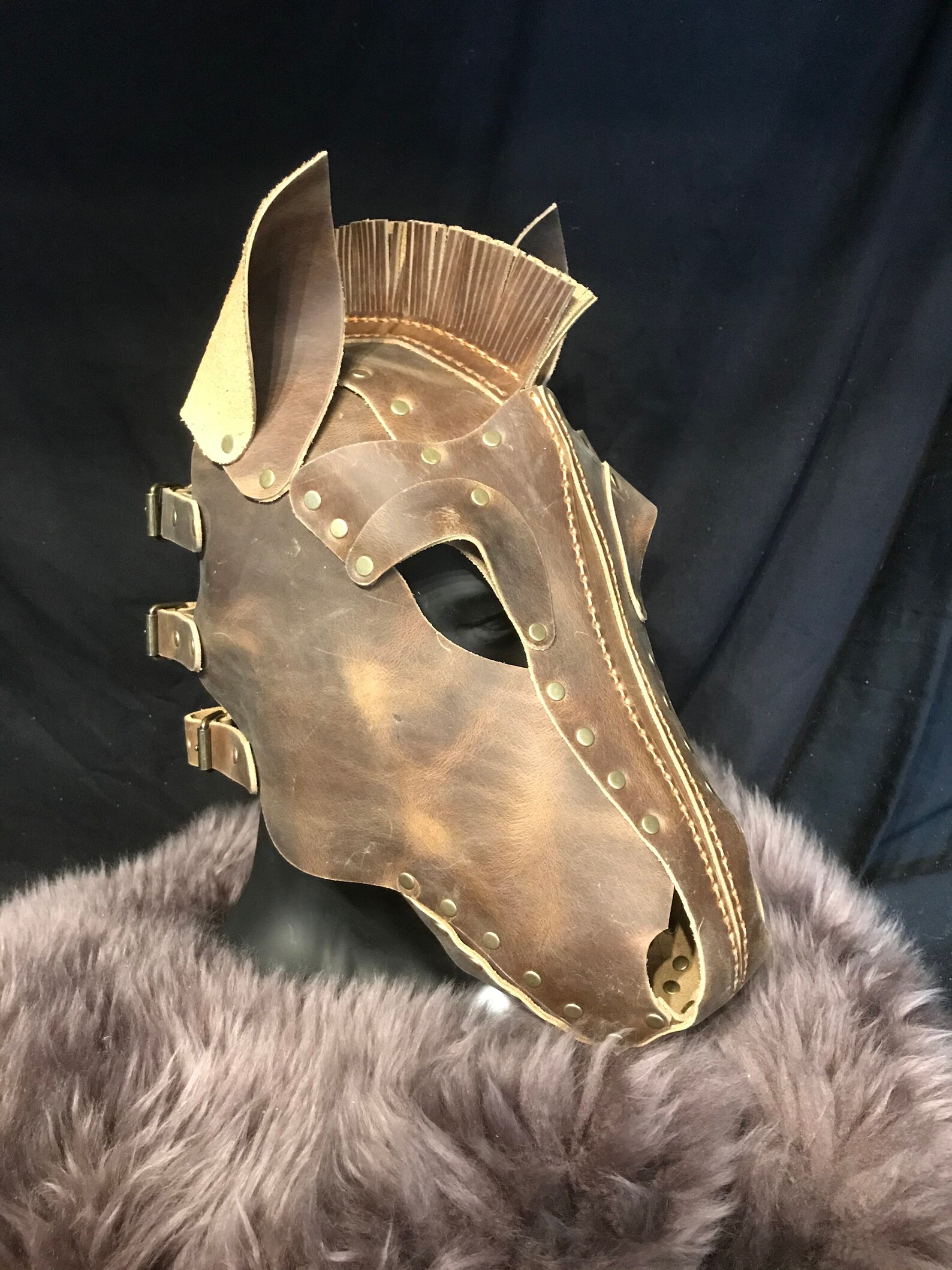 Genuine Leather Handmade Horse Pony Mask PetPlay Pet Play | Etsy