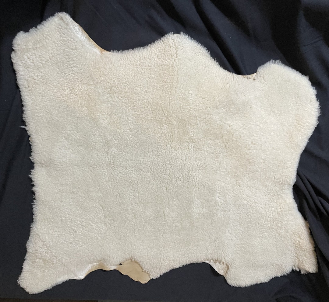 F30 Ready to Ship Genuine Sheep Short Pile Fur Suede Back Cream Sheep ...
