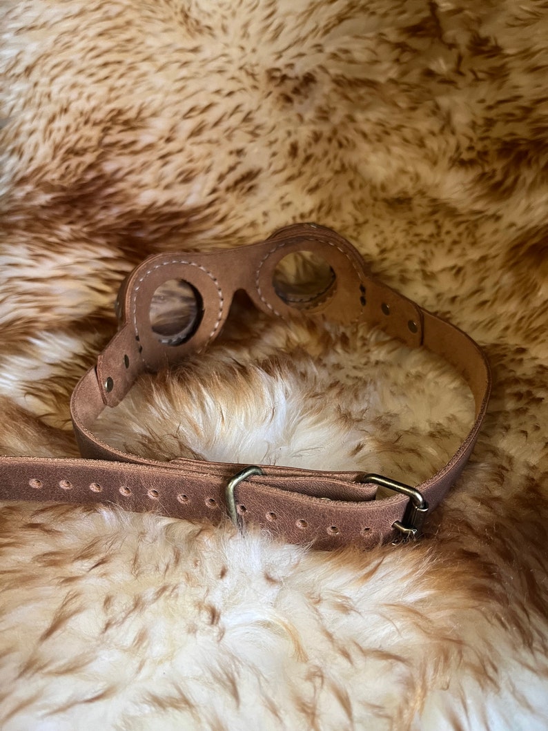 Ready to Ship Leather Acorn Goggles Brown Steampunk Handmade Hand ...