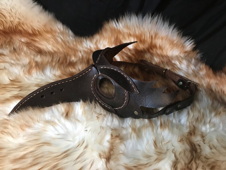 Steampunk Handmade Hand Stitched Genuine Leather Crow Bird Mask Dark ...