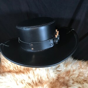 Genuine Leather Handmade Hand Stitched Plague Doctor Hat Custom Fashion ...