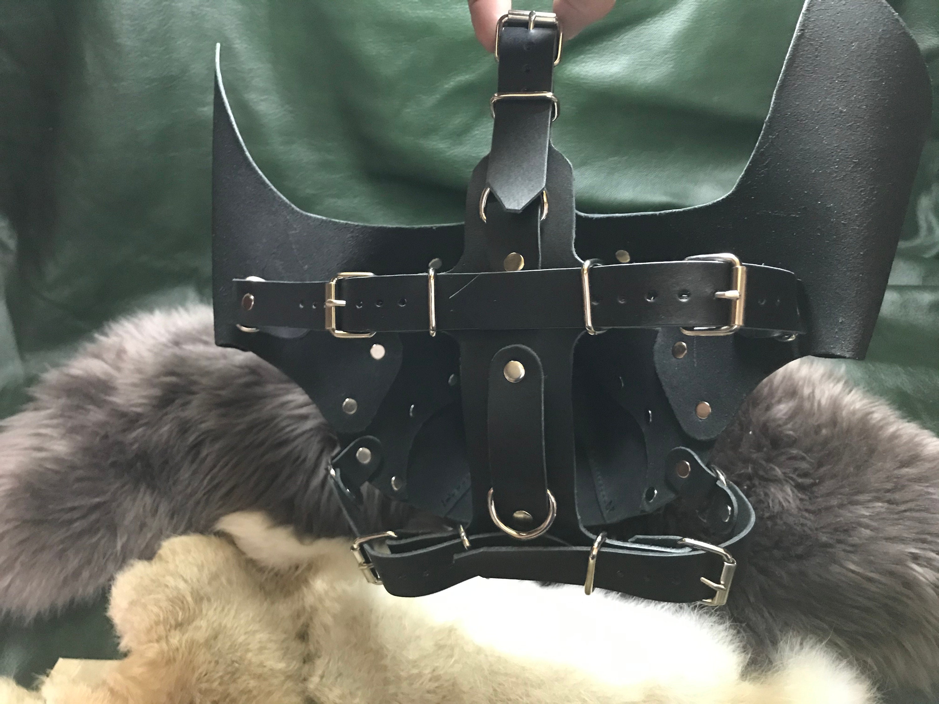 Genuine Leather Handmade Pup Dog Mask Puppy Petplay Pet Play Muzzle Pup ...