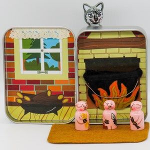 The Three Little Pigs and the Big Bad Wolf, the Three Little Pigs Peg ...