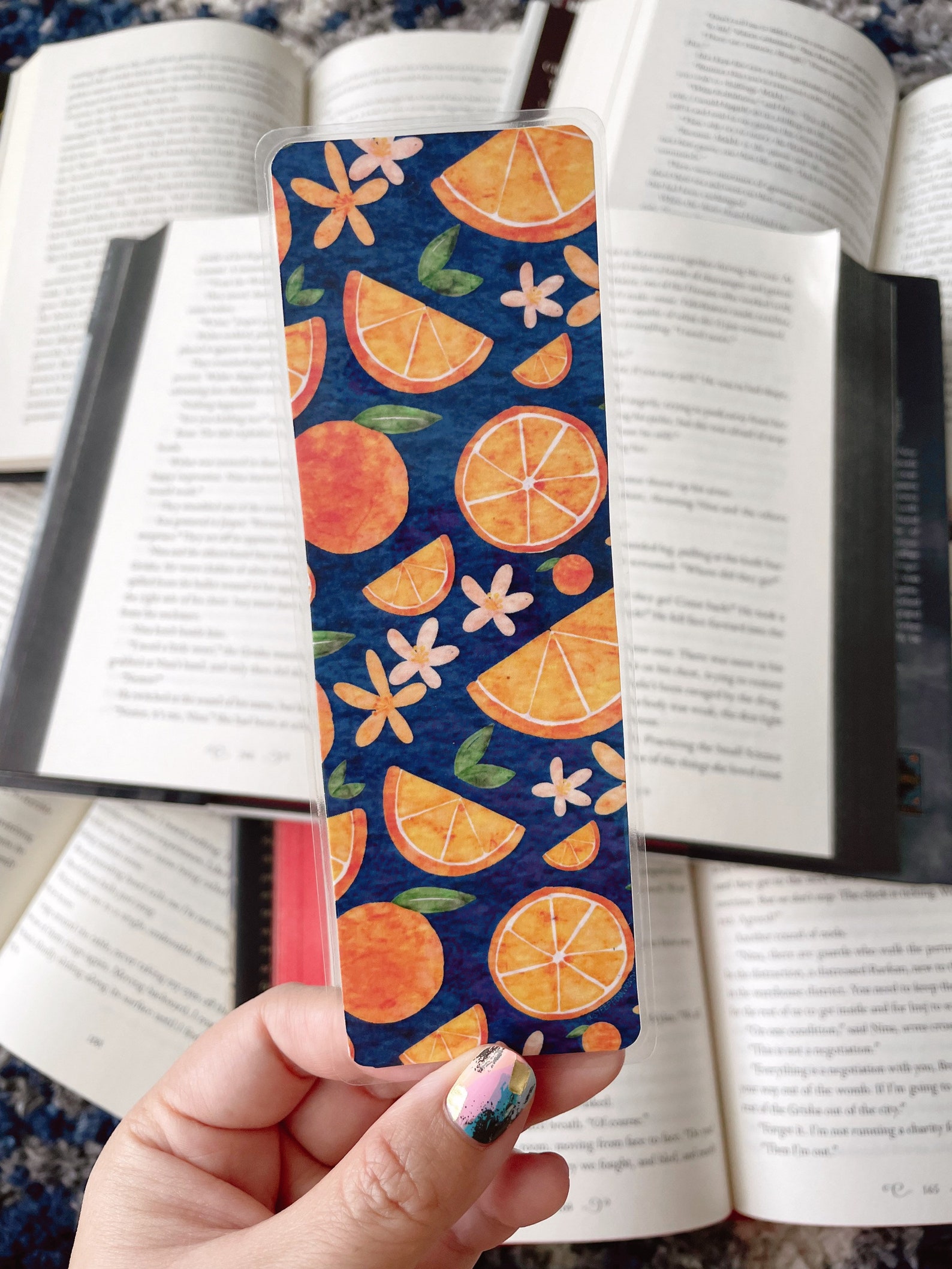 Fruit Bookmark Orange Art Fun and Unique Bookmark Orange - Etsy