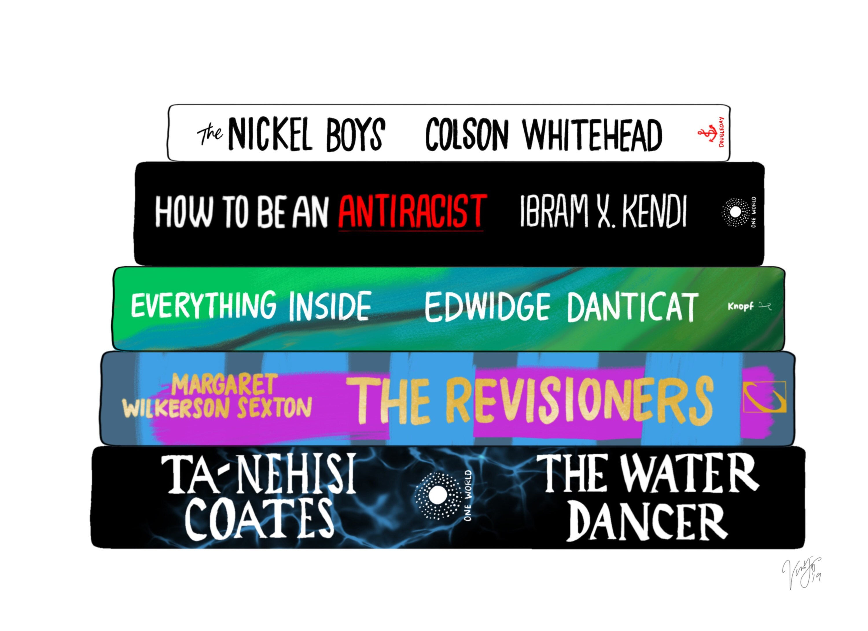 Custom Book Drawing Bookish Art Print Book Spine Art Book | Etsy