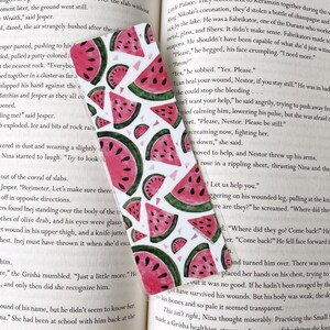 Fruit Bookmark, Watermelon Art, Fun Bookmark, Summer Bookmark, Teacher ...