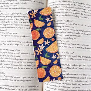 Fruit Bookmark Orange Art Fun and Unique Bookmark Orange - Etsy