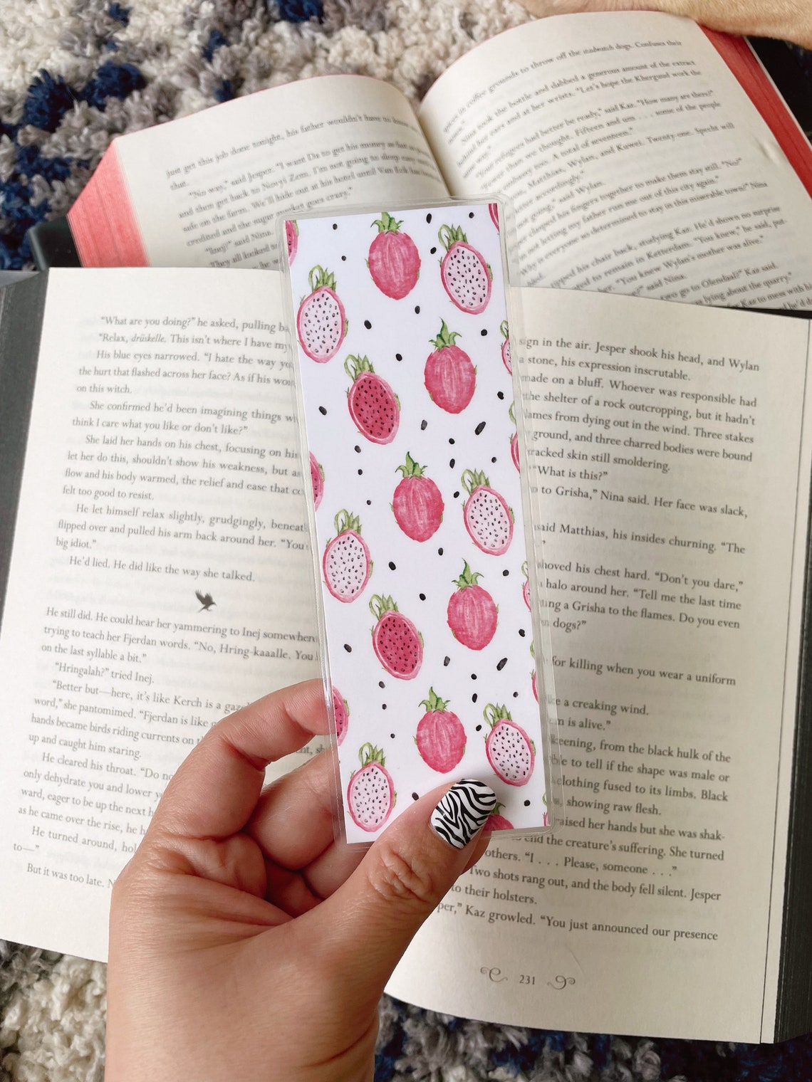 Fruit Bookmark Dragonfruit Art Unique Bookmark Librarian - Etsy