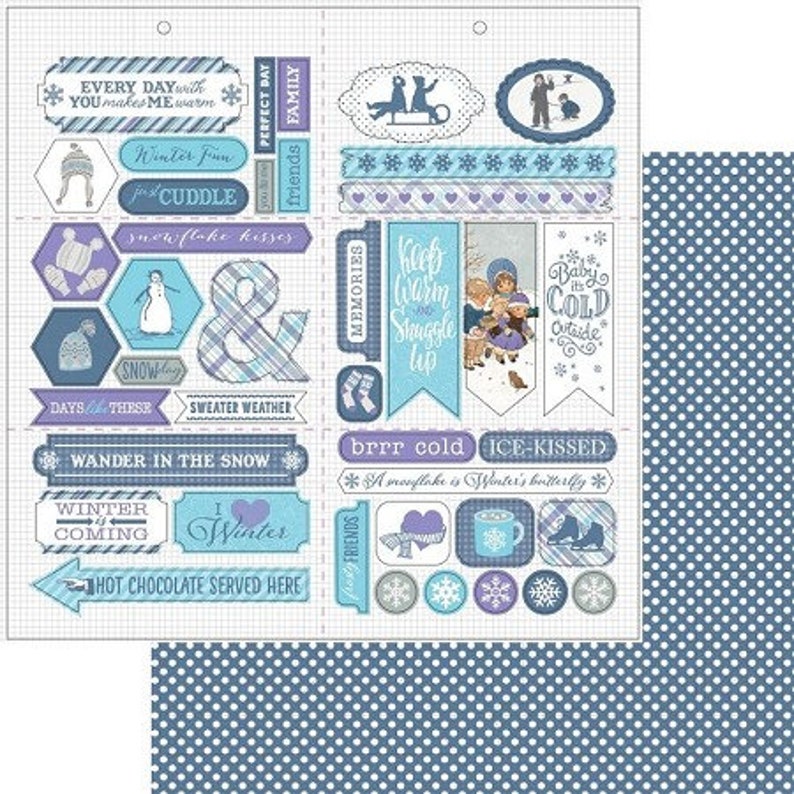 Authentique Paper Frosted Elements 12x12 Sheet - Etsy