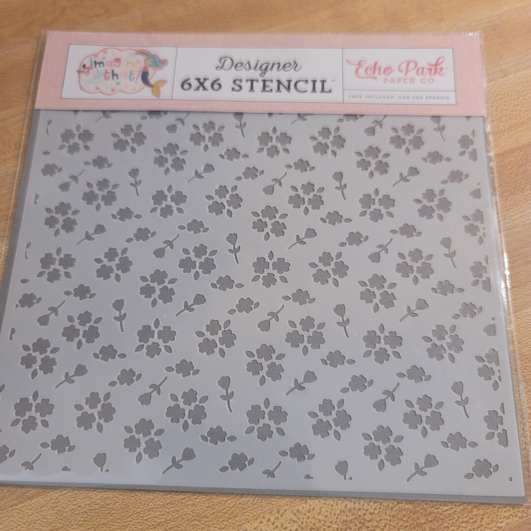 Echo Park 6x6 Designer Flower Cluster Stencil - Etsy