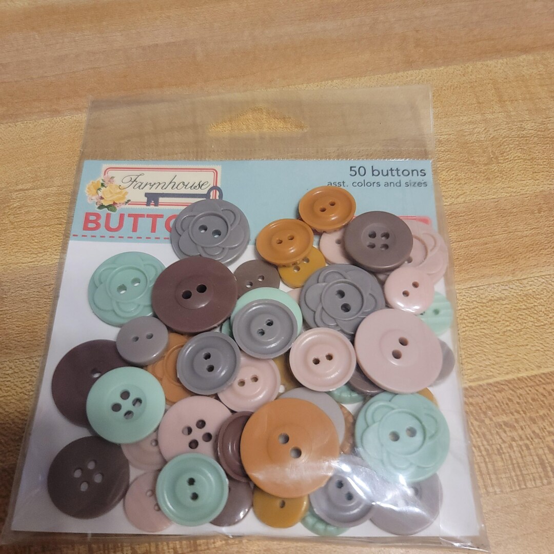 October Afternoon Farmhouse Buttons Ephemera - Etsy