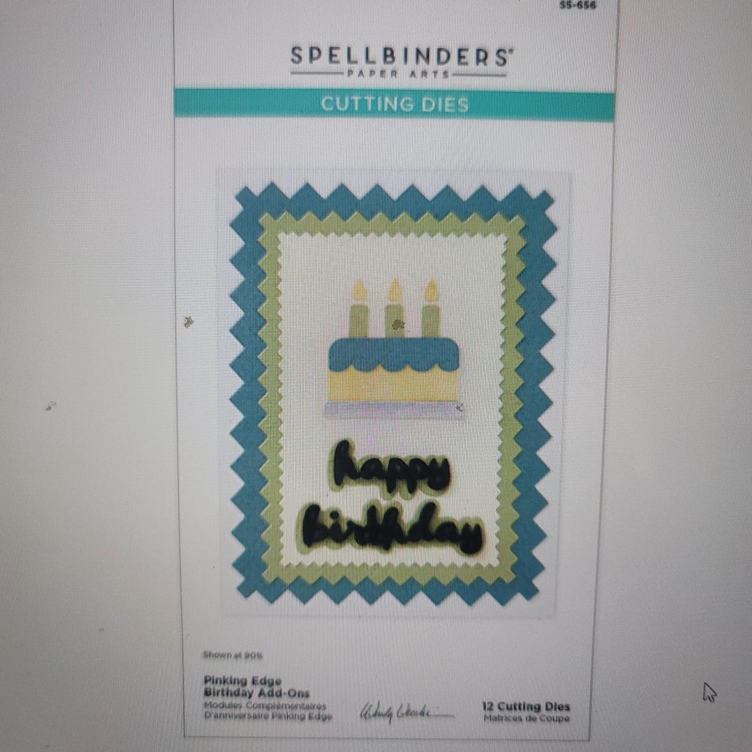 Spellbinders Pinking Edge Birthday Add-ons Etched Dies From the Not ...