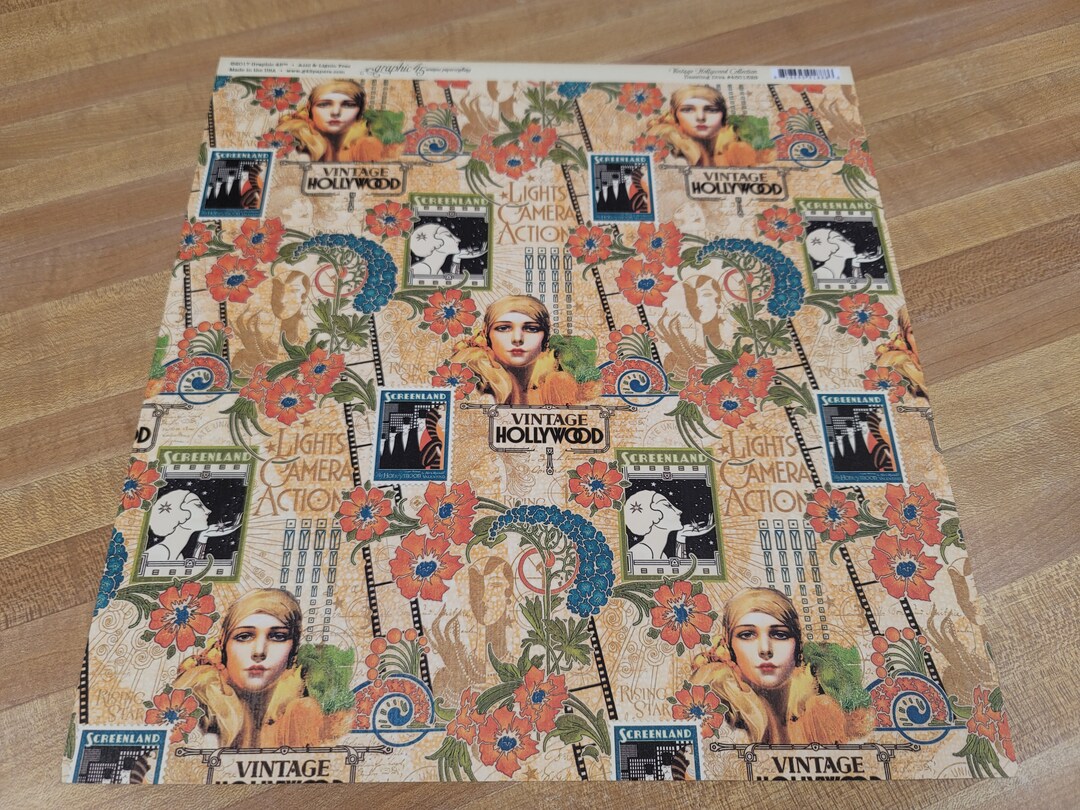 Graphic 45 12 X 12 Vintage Hollywood Paper Collection Dazzling Diva - Etsy