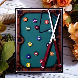 Thin Metal Pool Table Cutting Die Ephemera / Cardmaking - Etsy