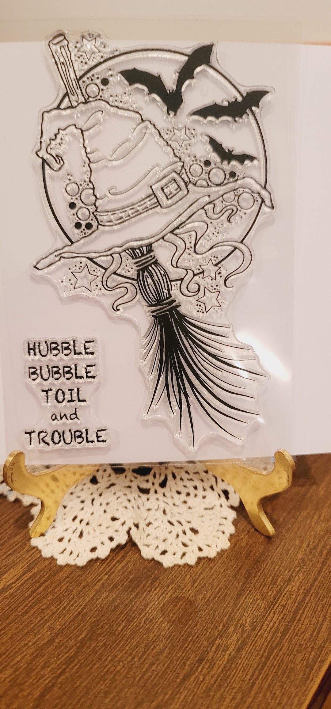 Hubble Bubble Witch Hat Clear Cling Rubber Stamp - Etsy