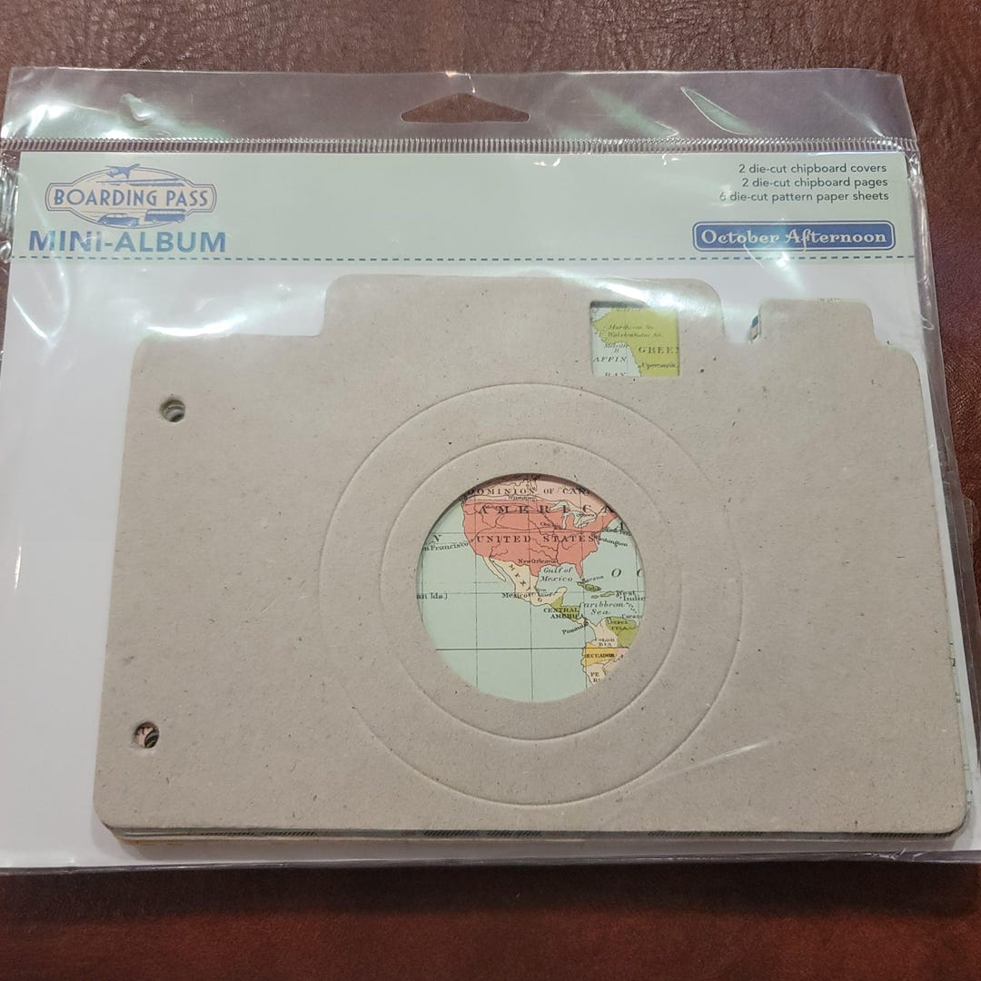 October Afternoon Boarding Pass Mini Camera Chipboard Album - Etsy