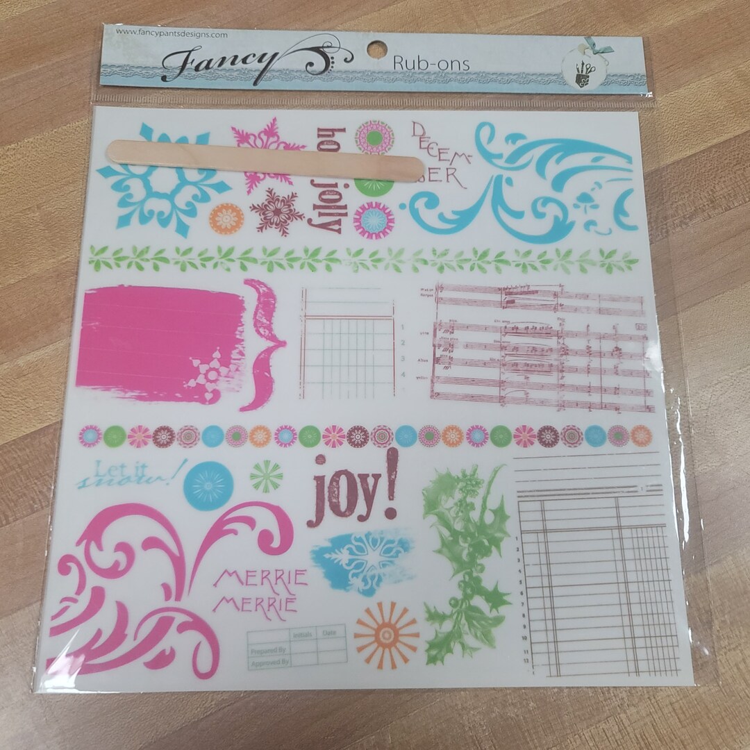 Fancy Pants Assorted Rub Ons - Etsy