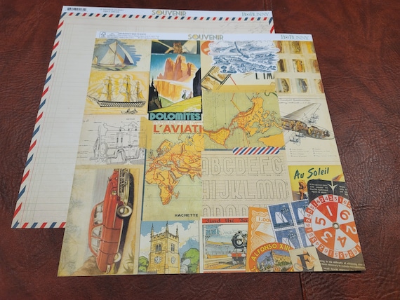 Bo Bunny 12 x 12 Souvenir Paper Collection Journey | Etsy
