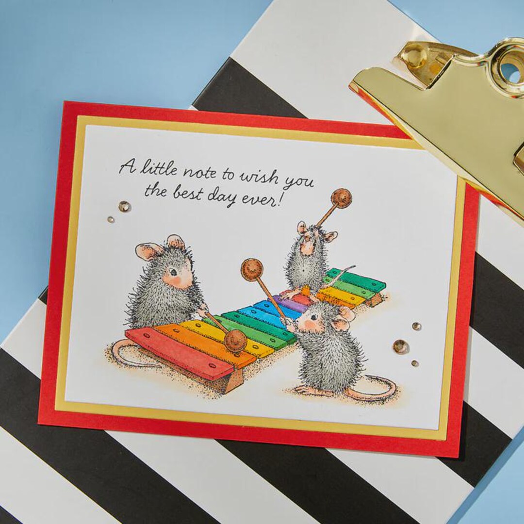 Spellbinders New Release House Mouse Music to My Ears Pc Cling Rubber ...