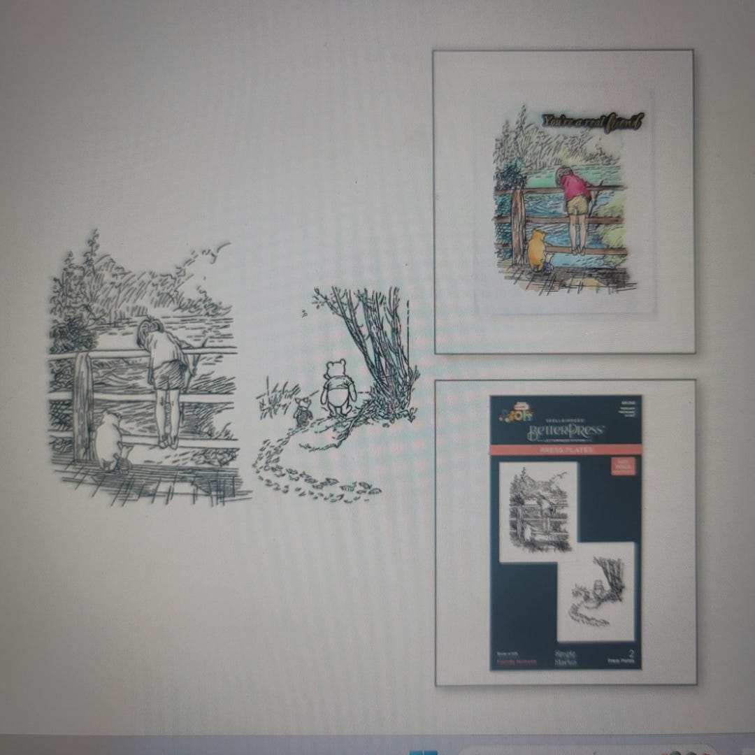 Spellbinders Better Press Pooh & Christopher Robin Press Plates From ...