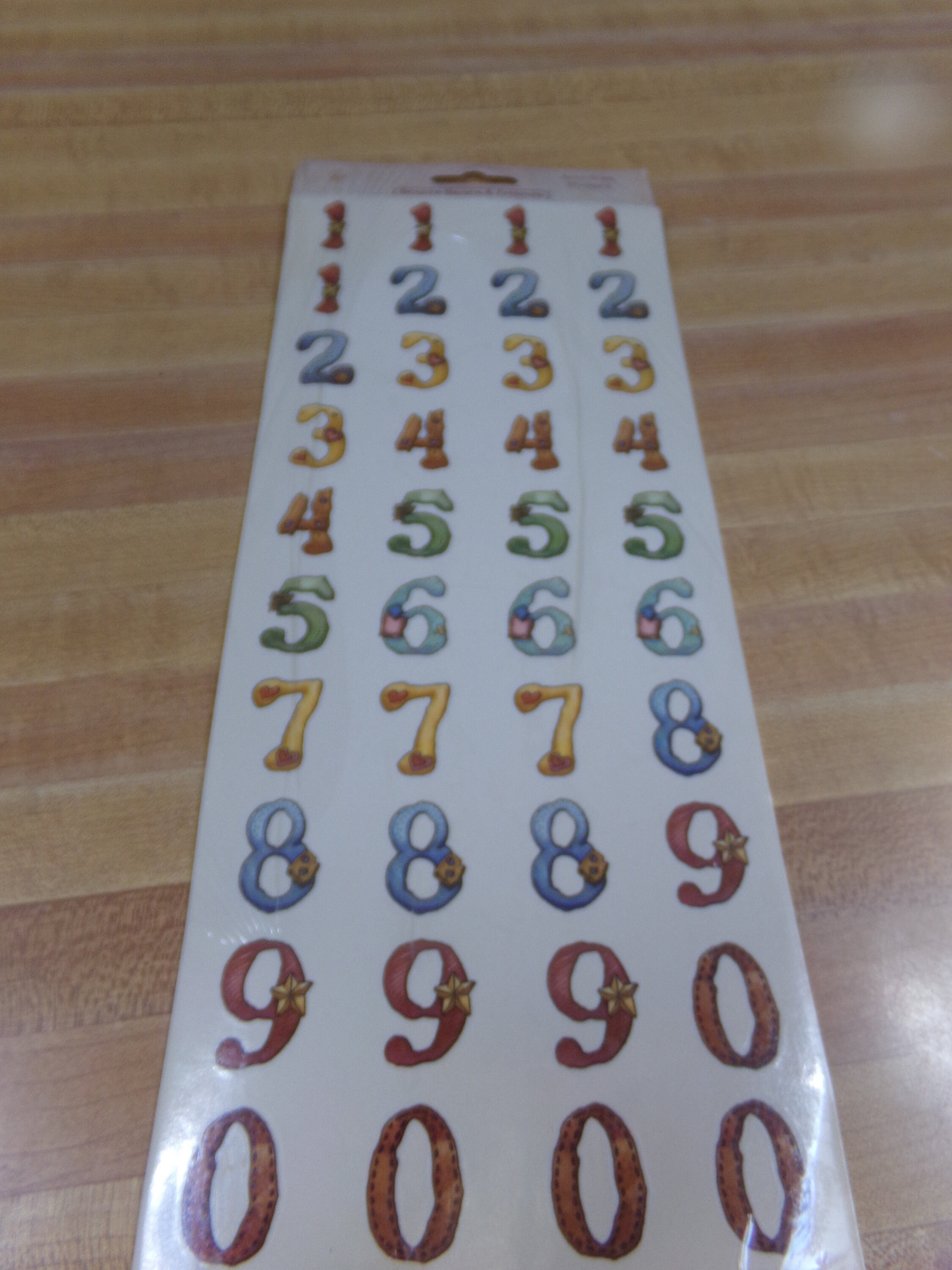 Boyds Bears Numbers Sticker Sheet Craft Supplies & Tools Papercraft ...