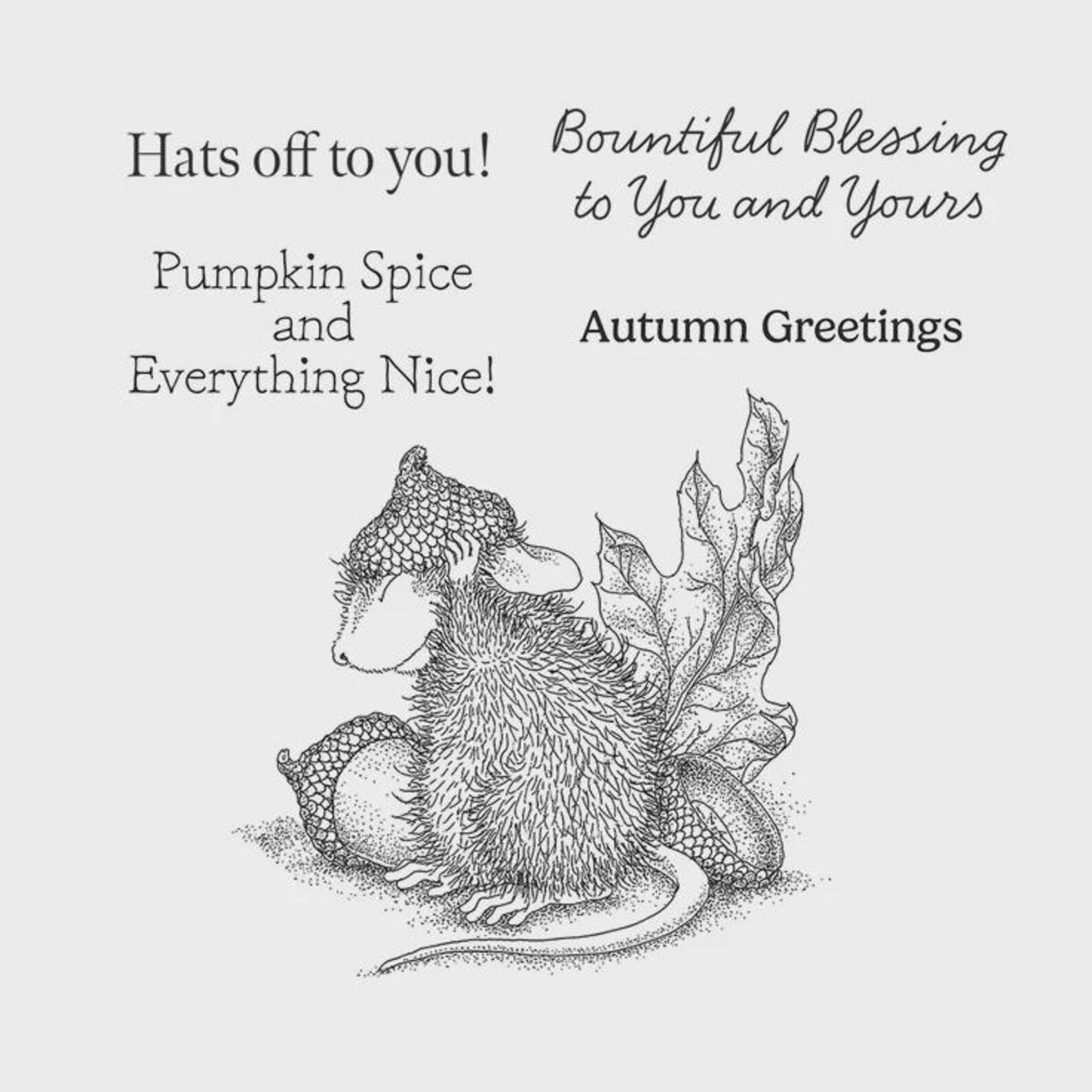 Spellbinders House Mouse 5pc Hats off to You Fall Rubber Stamp Set - Etsy