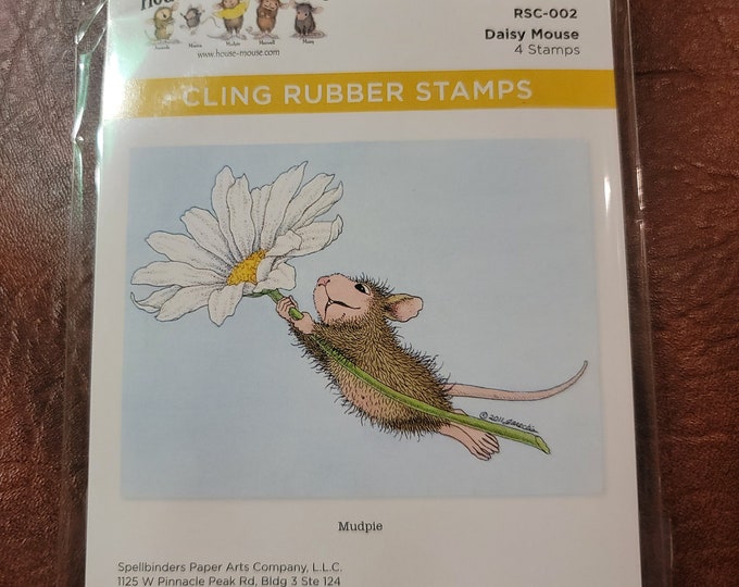 House Mouse Daisy Mouse Cling Rubber Stamp Set 4pc - Etsy